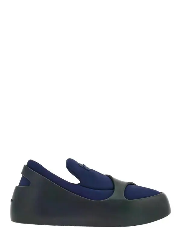 FERRAGAMO Hybrid Logo-patch Slip-on Sneakers - Blue