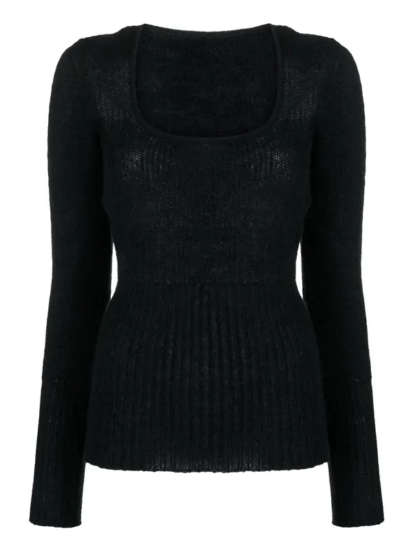 Jacquemus Dao Square-neck Jumper - Black