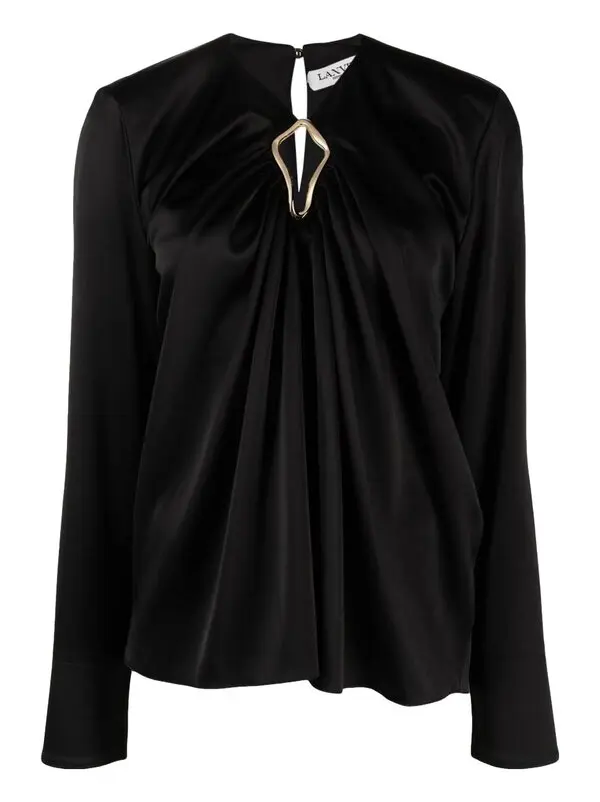 LANVIN Long-sleeved Blouse - Black