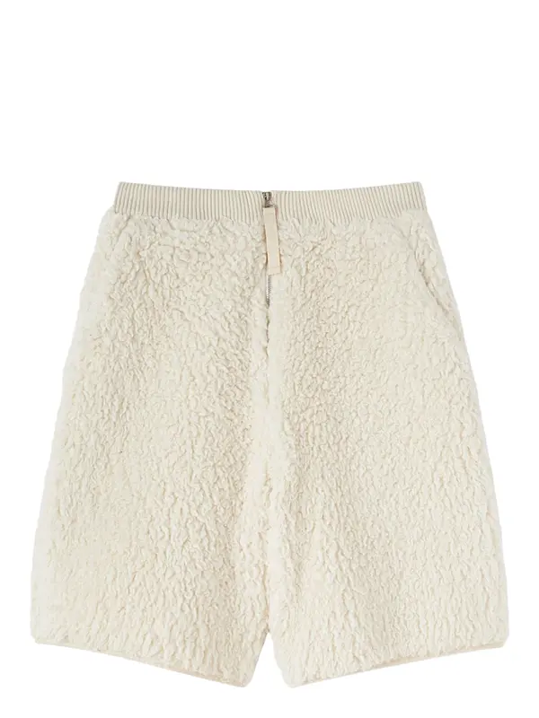 JIL SANDER Textured Cotton Shorts - White