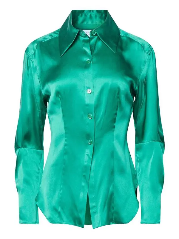 Equipment Bailey Silk Satin Shirt - Meadow