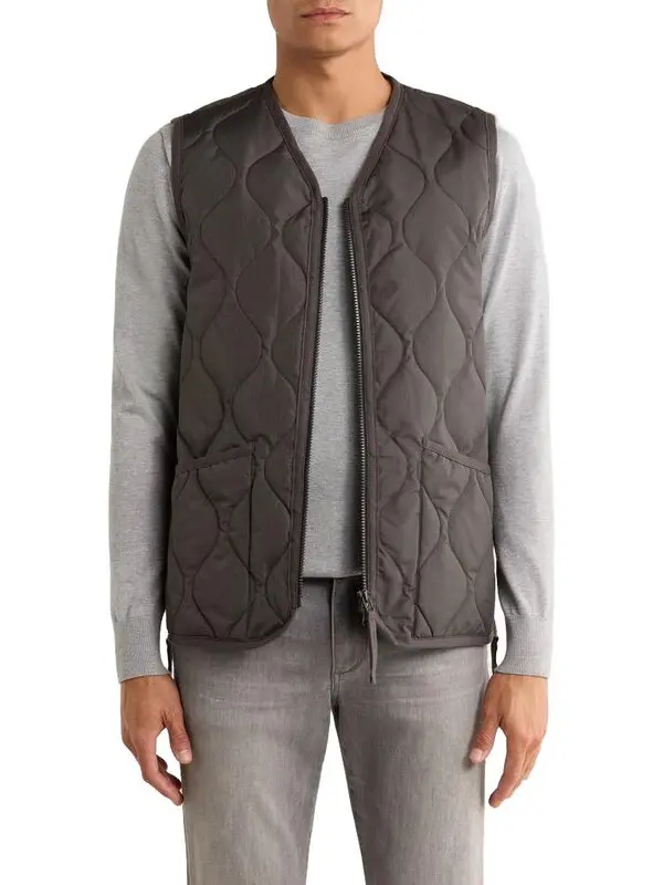 Taion Military Onion Quilted Down Vest - Charcoal