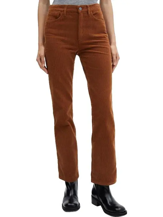 Mango Corduroy Straight Leg Jeans - Cognac