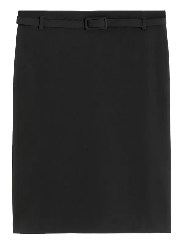 Mango Belted Pencil Skirt - Black