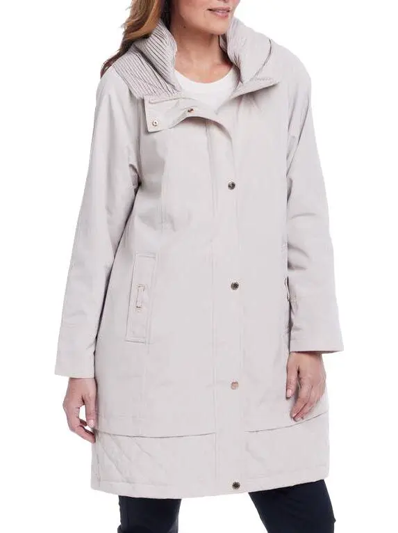 Gallery Water-resistant Hooded Rain Coat - Greydnu