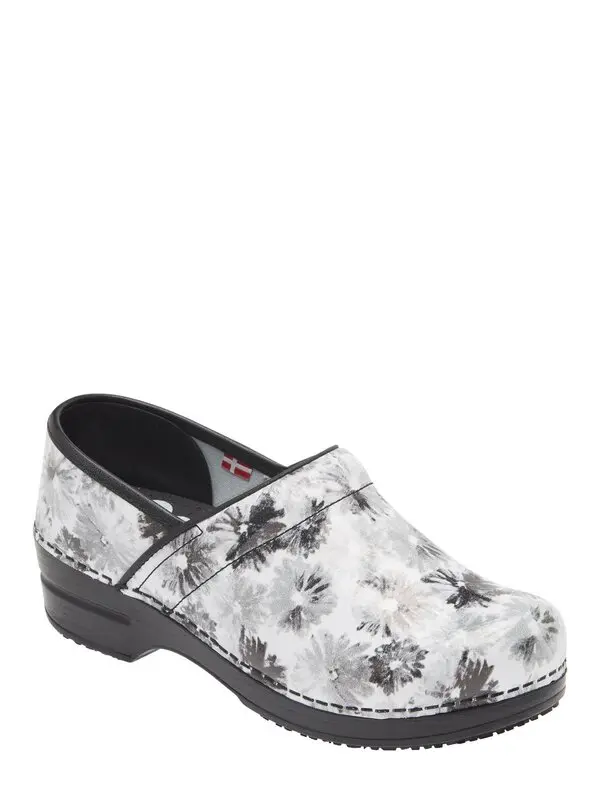 SANITA Inkwell Print Clog - Black