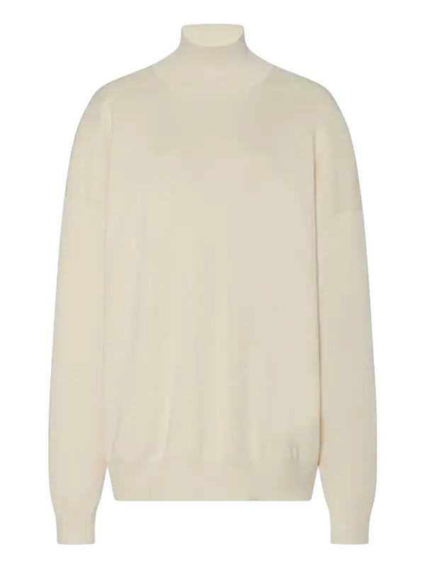 THE ROW Turtleneck Pullover Top - Pop Porcelain