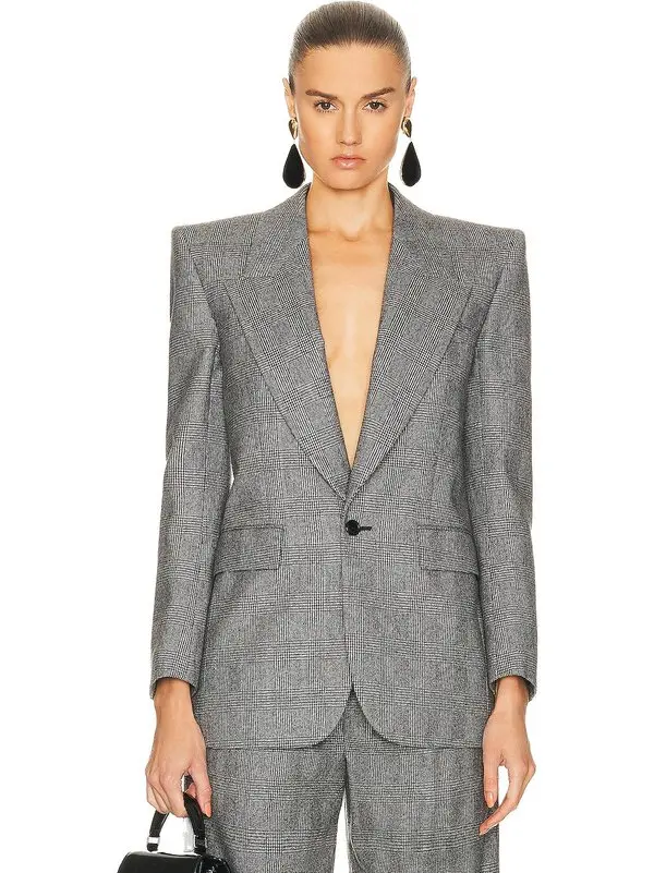 Saint Laurent Tailored Blazer - Noir Craie