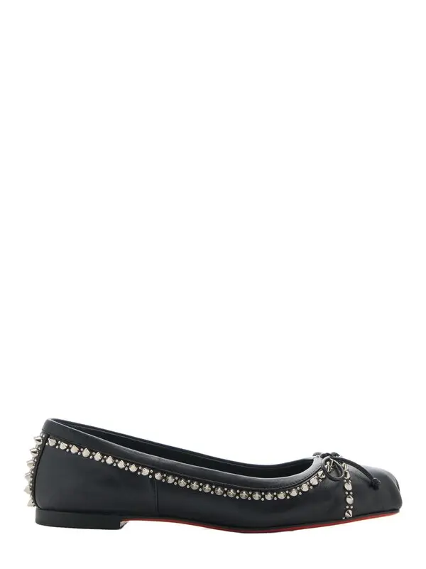 CHRISTIAN LOUBOUTIN Mamadrague Spiked Leather Ballet Flats - Black