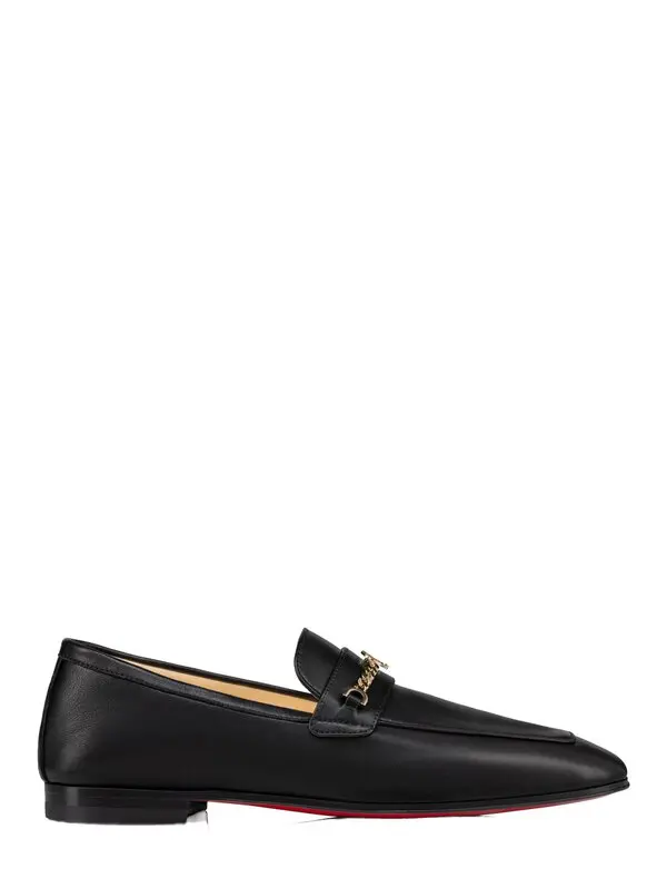 CHRISTIAN LOUBOUTIN Mj Moc Leather Loafers - Black