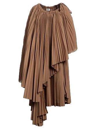 QUIRA Midi Dress Polyester, Virgin Wool - Camel