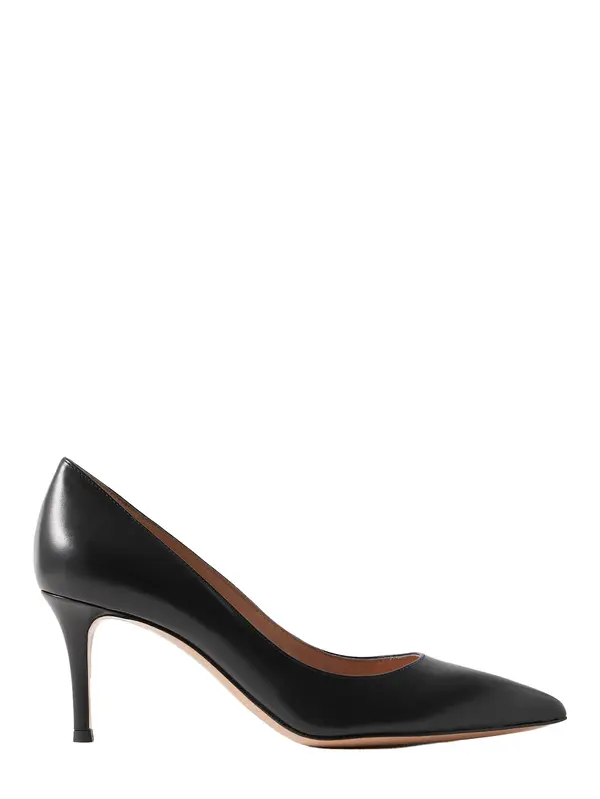 GIANVITO ROSSI 70 Leather Pumps - Black