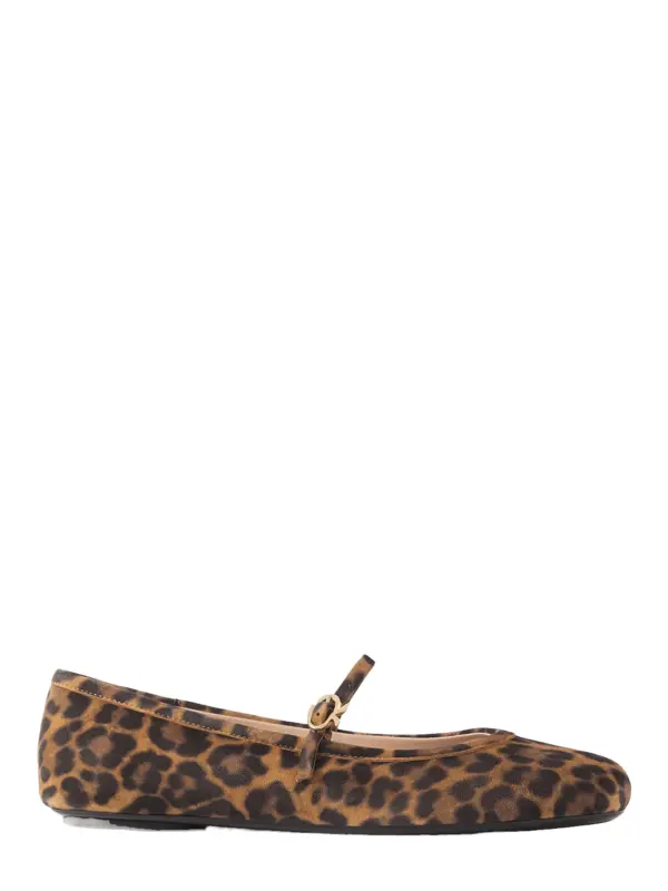 GIANVITO ROSSI - Gianvito Rossi Carla Leopard-Print Ballet Flats