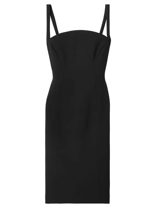 Versace Enver Crepe Midi Dress - Black