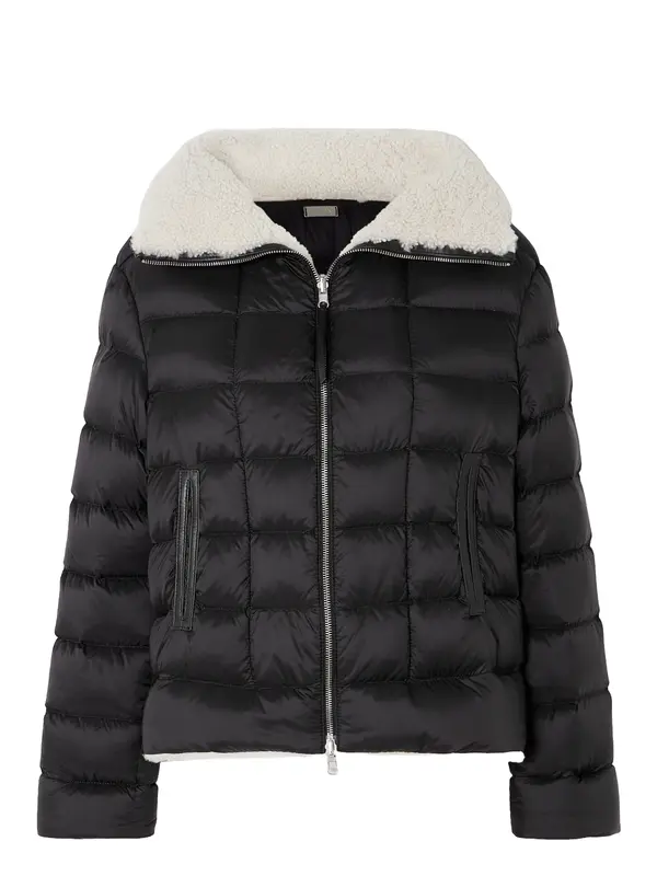 UTZON Jo Convertible Shearling Jacket - Black