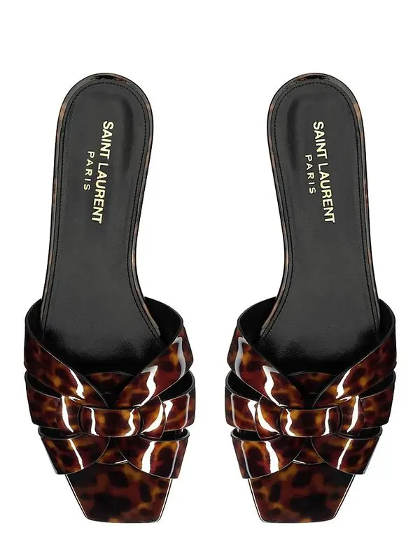 Saint Laurent Tribute Mules - Manto Naturale Patent