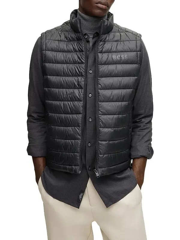 BOSS Calano Quilted Puffer Vest - Black