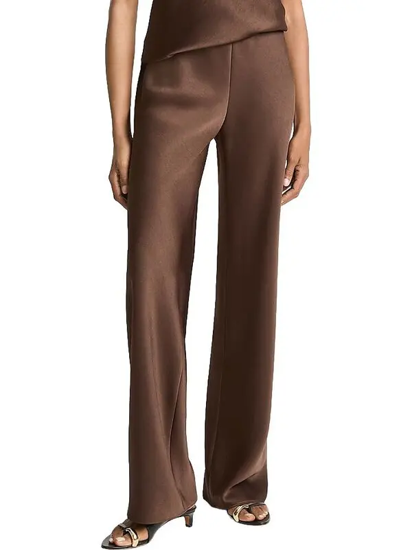 Vince Fluid Satin Bias Pant - Espresso