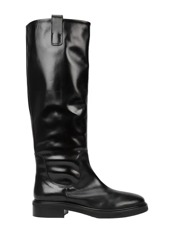 AeydĒ Henry Knee-high Leather Boots - Black