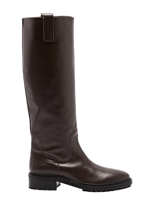 AeydĒ Henry Knee-high Leather Boots - Brown