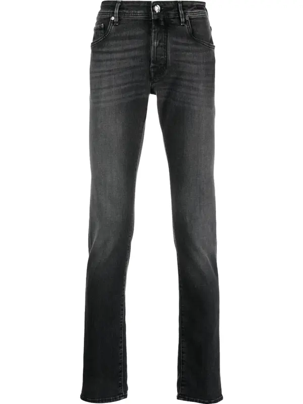 Jacob Cohen Mid-rise Slim-cut Jeans - Grey