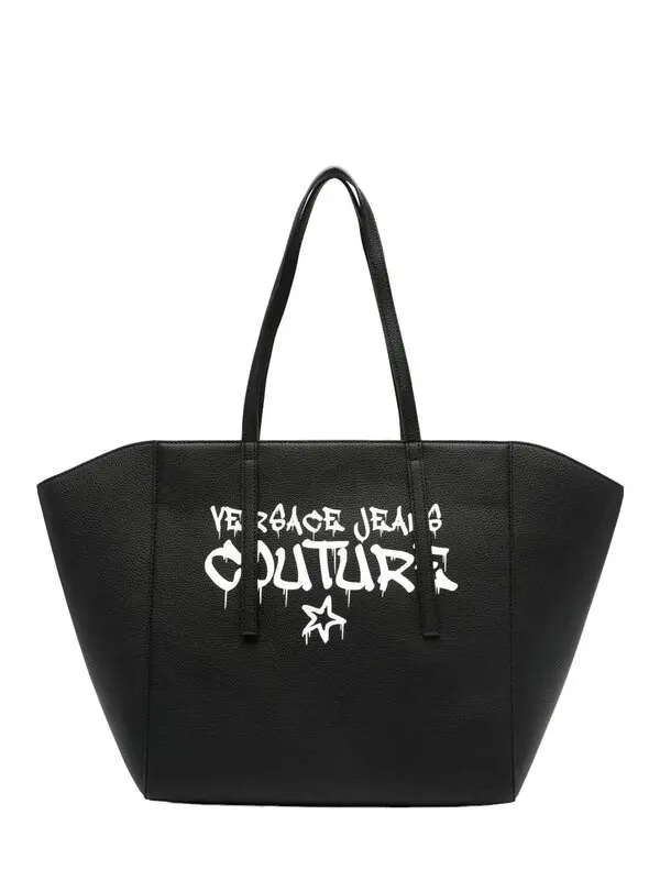 Versace Logo-print Tote Bag - Black