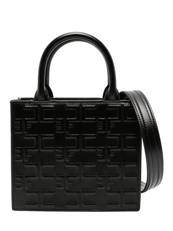 Elisabetta Franchi Logo-embossed Tote Bag - Black