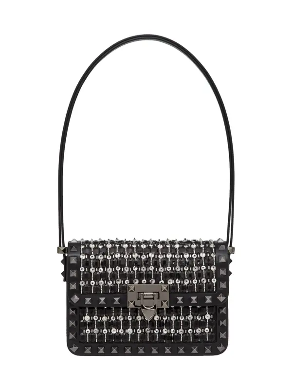 Valentino Garavani Rockstud Shoulder Bag - Black