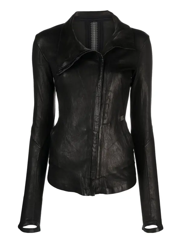 ISAAC SELLAM EXPERIENCE Zip-detail Leather Jacket - Black