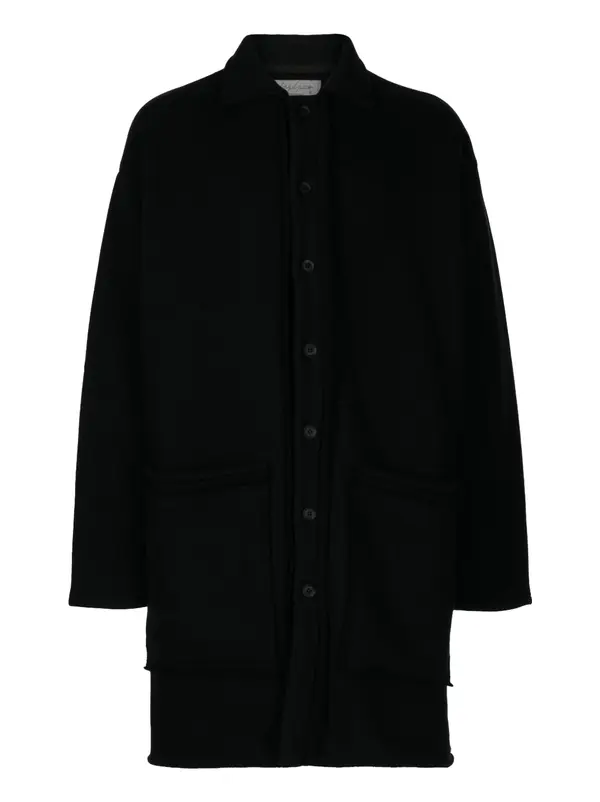 Yohji Yamamoto Raw-edge Knitted Cardigan - Black