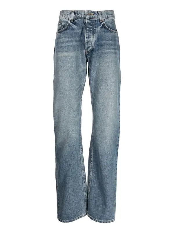 Bally Logo-patch Straight-leg Jeans - Blue