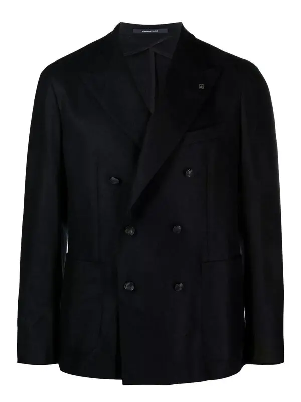 Tagliatore Double-breasted Wool Blend Blazer - Blue