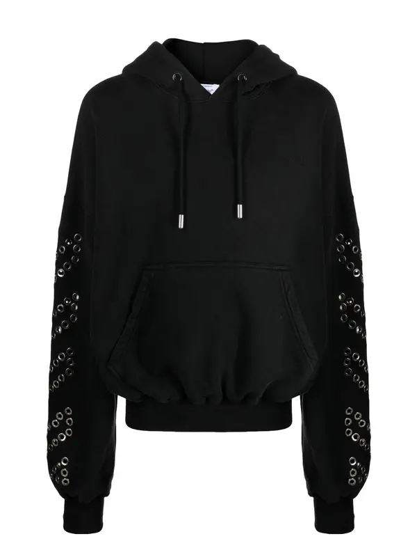 Off-White Diag Stripe-embellished Hoodie - Black
