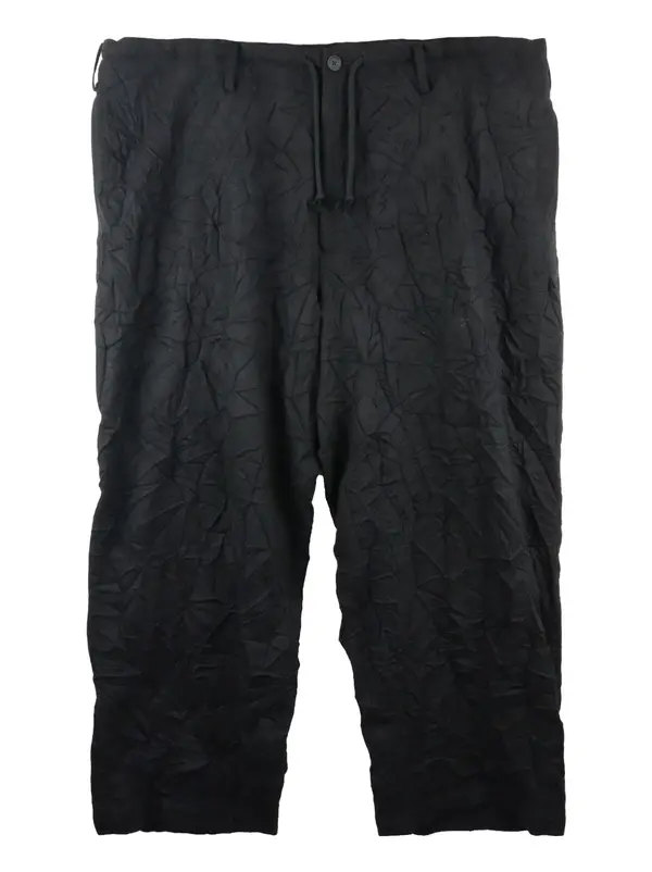 Yohji Yamamoto Wool-blend Shorts - Black
