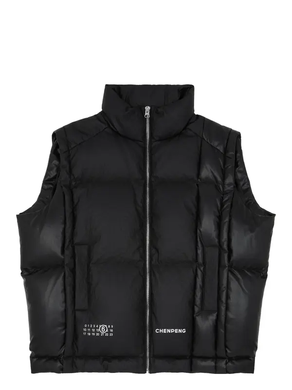 MAISON MARGIELA X Chen Peng Logo-print Padded Gilet - Black