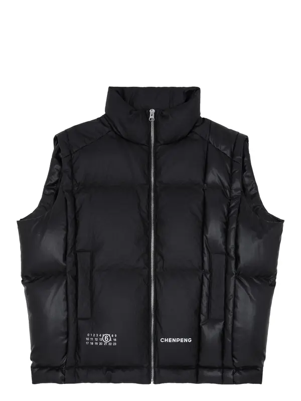 MAISON MARGIELA X Chen Peng Numbers-logo Padded Gilet - Black