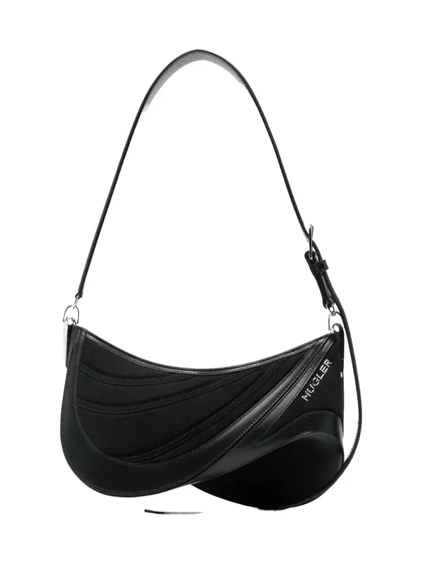 MUGLER Spiral Curve 01 Shoulder Bag - Black