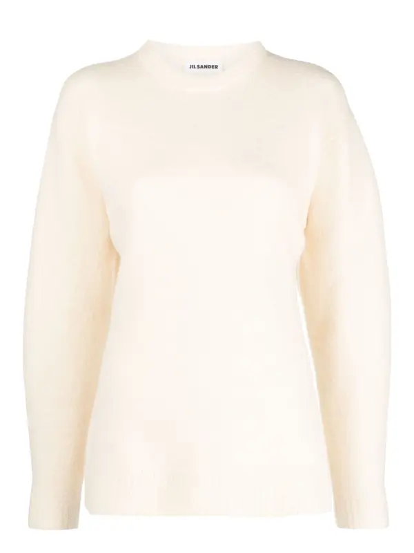 JIL SANDER Crew-neck Wool Jumper - Neutrals