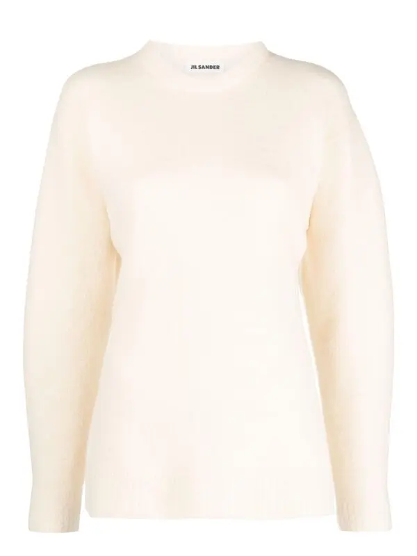 JIL SANDER Crew-neck Wool Jumper - Neutrals