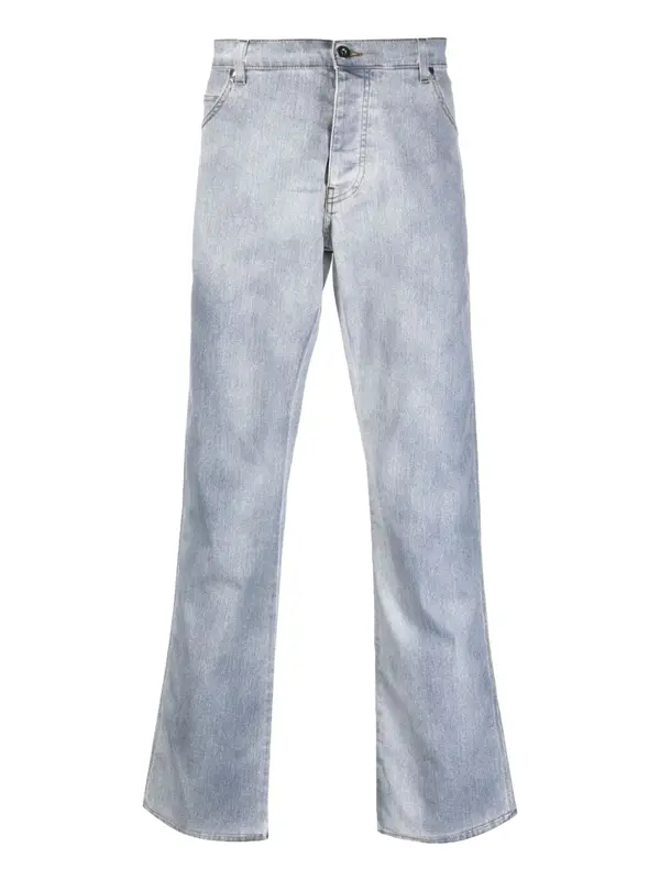 RANRA Stonewashed Straight-leg Jeans - Blue