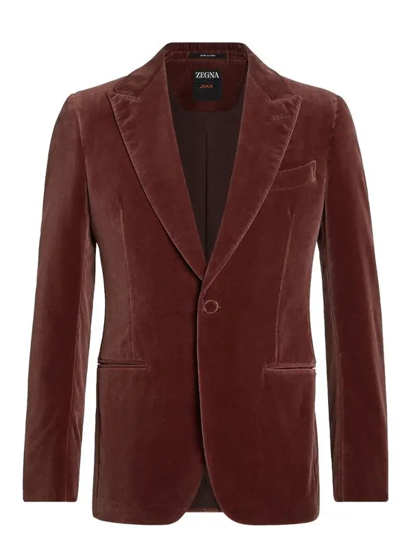 Zegna Single-breasted Velvet Blazer - Red