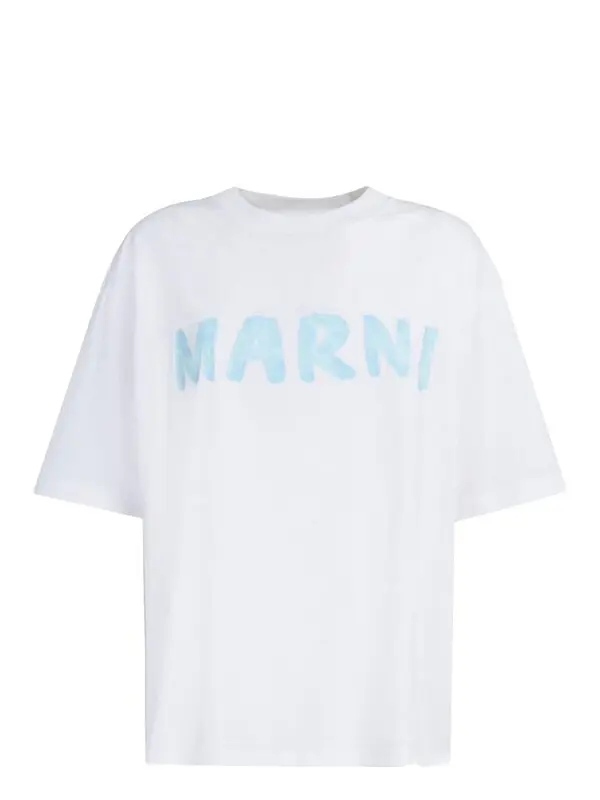 Marni Logo Stamp Cotton T-shirt - White