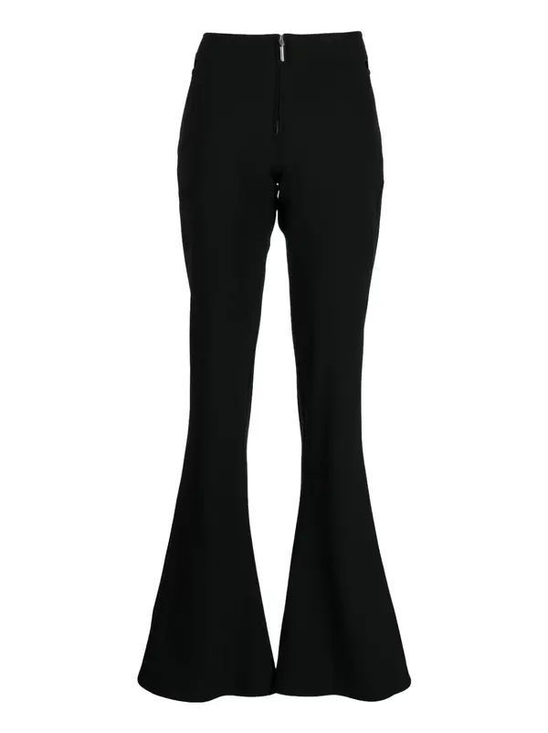 Jean Paul Gaultier Low-rise Flared Trousers - Black