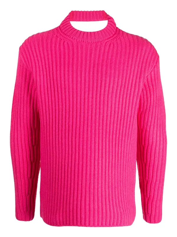 BOTTER Cut-out Merino Wool Jumper - Pink