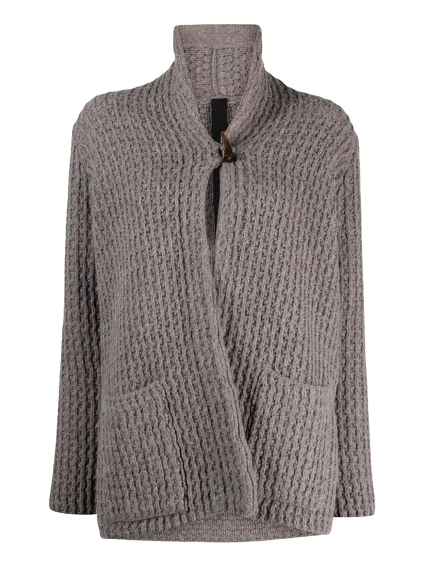 FORME D'EXPRESSION Chunky-knit Virgin Wool Cardigan - Grey