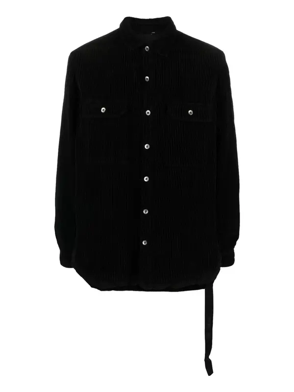 Rick Owens Corduroy Cotton Shirt Jacket - Black