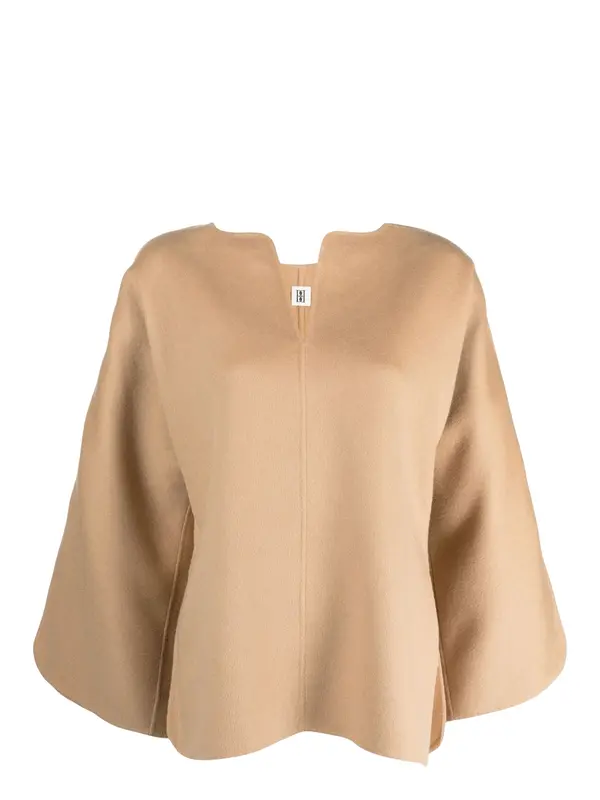 BY MALENE BIRGER Wide-sleeved Wool Blouse - Brown
