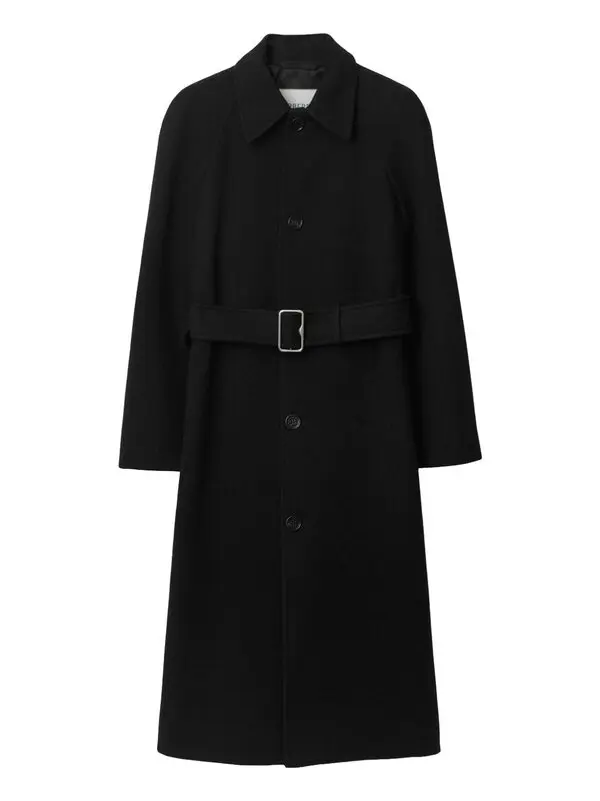 Burberry Belted Wool Coat - Black