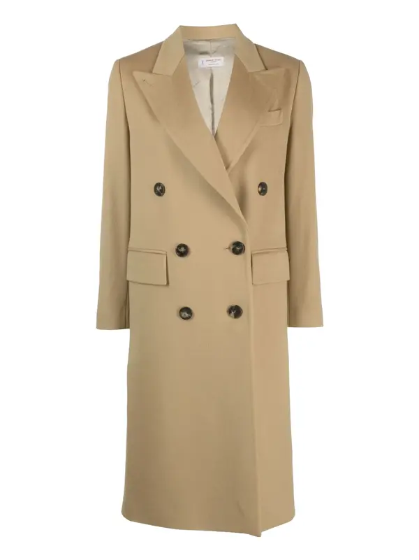 Alberto Biani Double-breasted Virgin Wool Coat - Brown