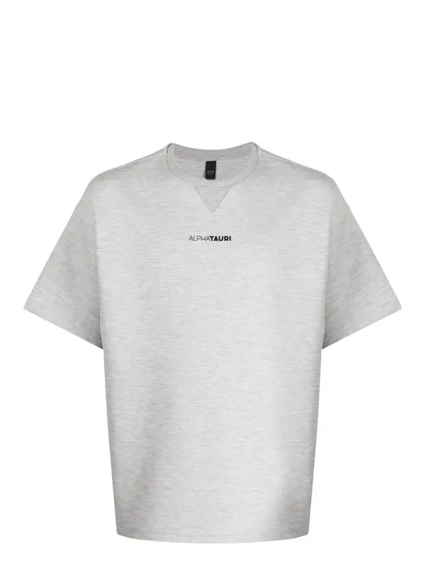 ALPHA TAURI Logo-print Short-sleeve T-shirt - Grey